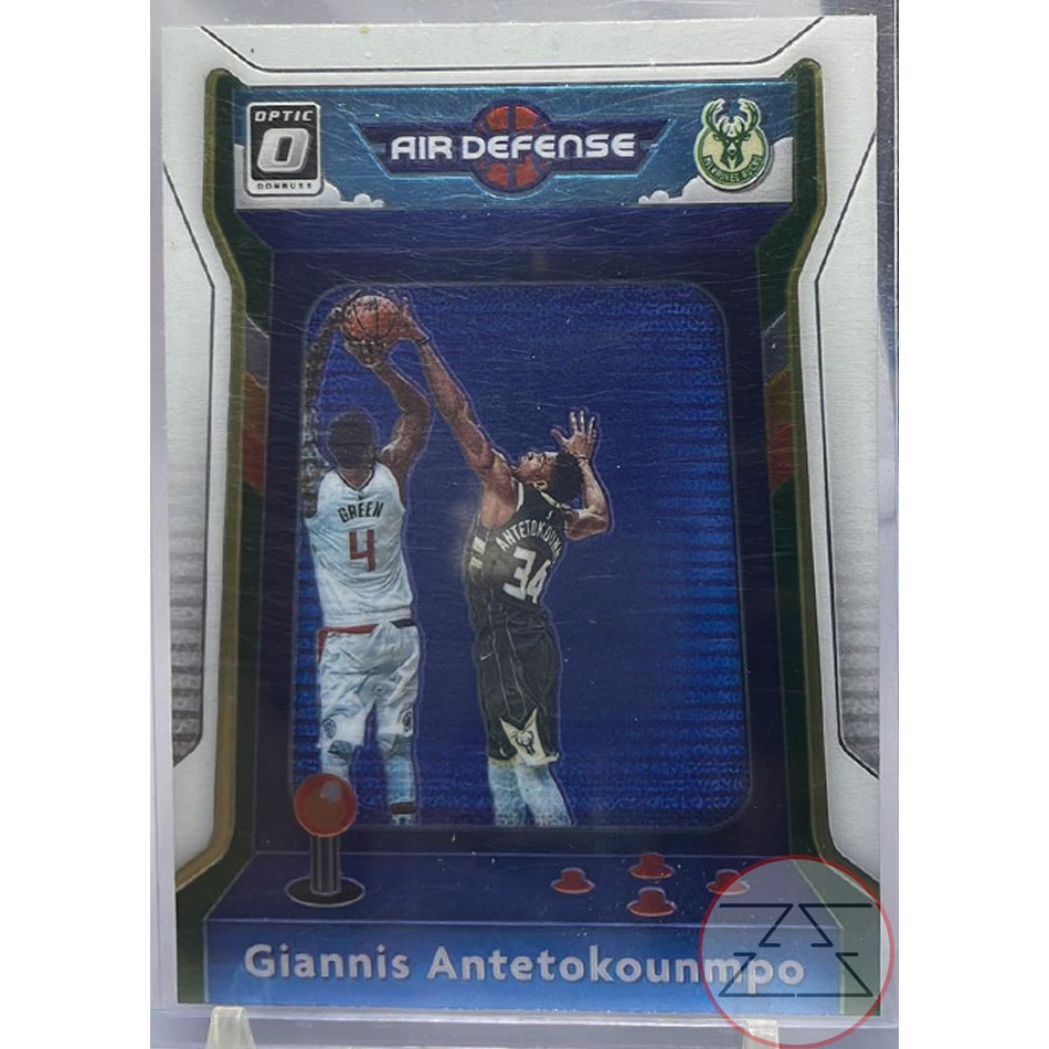 Giannis Antetokounmpo 2020-21 Panini Donruss Optic Air Defense no. 1 ...