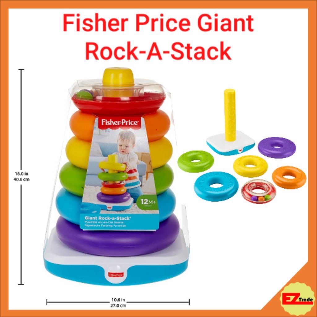 GIANT Fisher Price Rocking Stack Discontinued, Babies & Kids, Infant ...