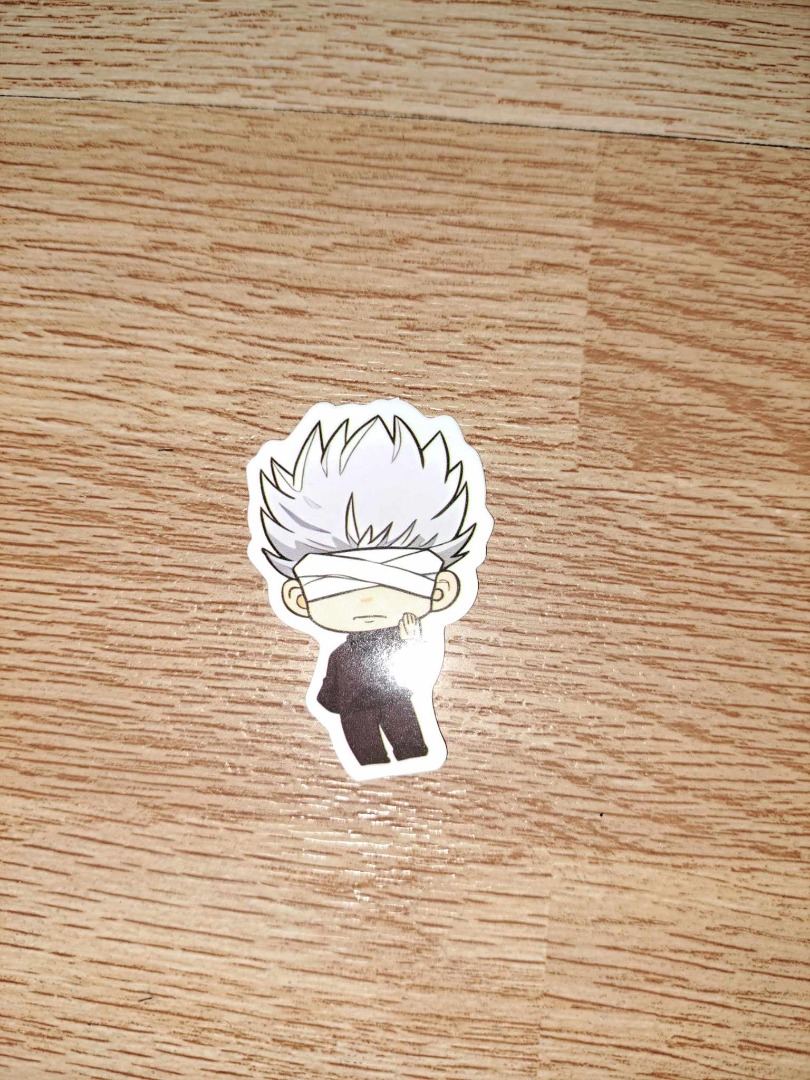 Gojo with white blindfold Sticker, Hobbies & Toys, Stationary & Craft ...