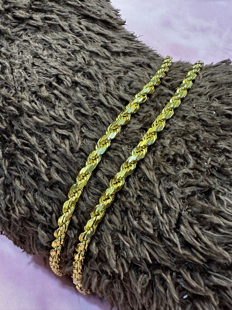 Gold Rope Chain 916, Luxury, Accessories on Carousell