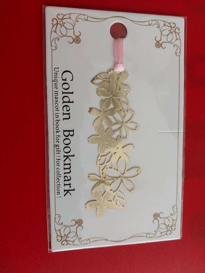 Golden Bookmark - Cascading Flowers, Hobbies & Toys, Stationery & Craft ...