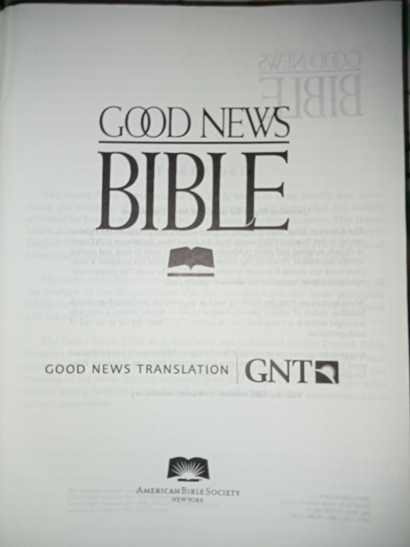 Good News Translation Bible Giant Print, Hobbies & Toys, Books ...