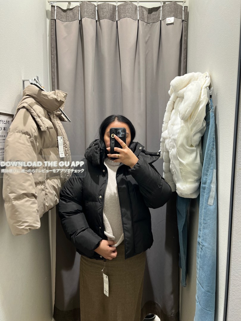 GU by Uniqlo Black Puffer Jacket, Women's Fashion, Coats, Jackets and ...