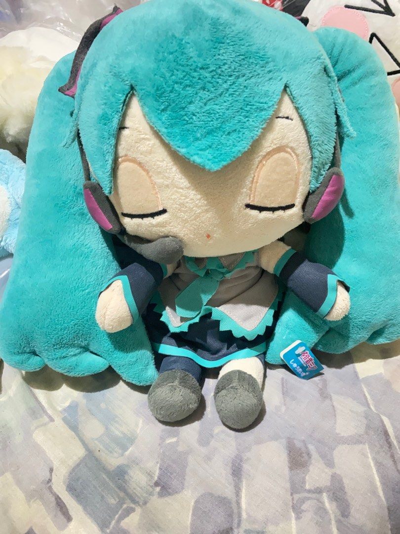 Hatsune Miku Sleeping Plush, Hobbies & Toys, Toys & Games on Carousell