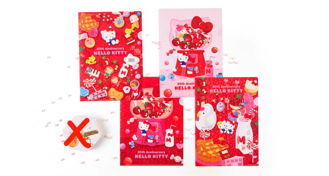 Hello Kitty 50th Anniversary Kuji - Prize 9 File Set, Hobbies & Toys ...