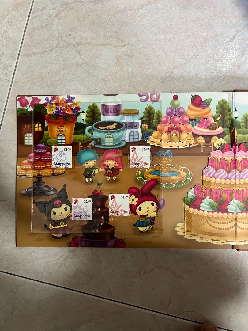 Hello Kitty Sanrio Stamp Collection (50th Sanrio Anniversary), Hobbies ...