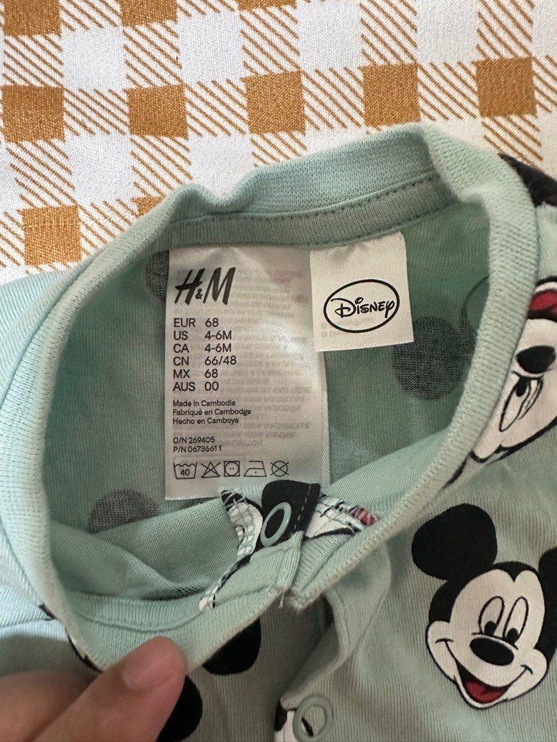 h&m disney mickey mouse onesie, Babies & Kids, Babies & Kids Fashion on ...