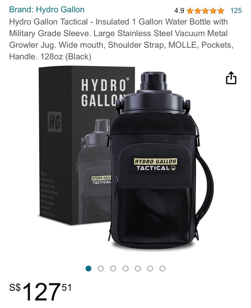 Hydro Gallon Tactical, Furniture & Home Living, Kitchenware & Tableware, Water Bottles ...