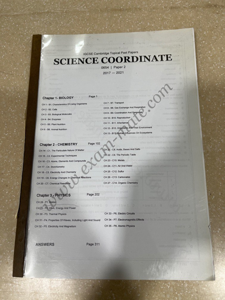 Igcse Coordinated Science P2 Topical Ppq 2017 2021 Hobbies And Toys