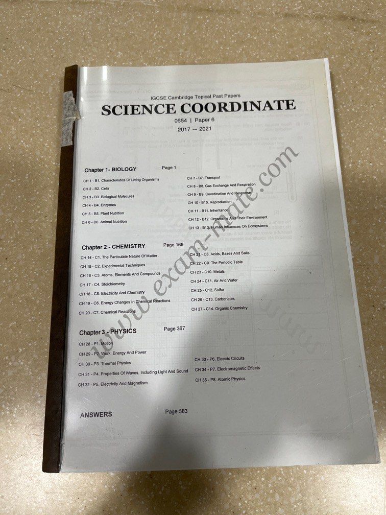 Igcse Coordinated Science P6 Topical Ppq 2017 2021 Hobbies And Toys Books And Magazines