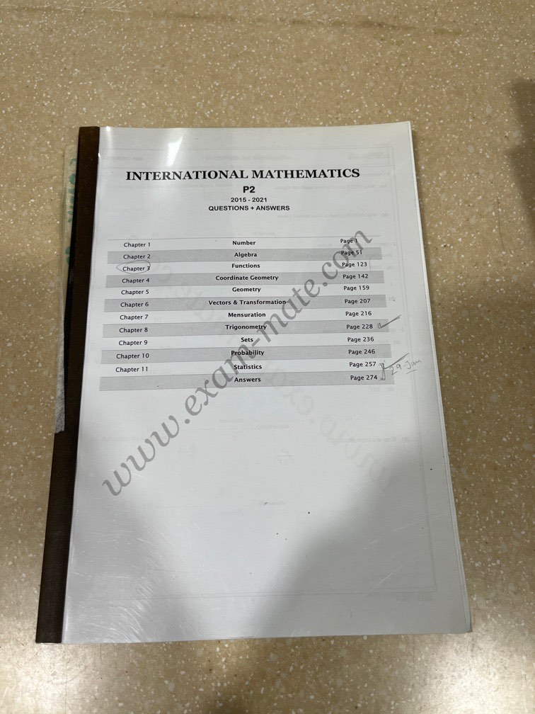 IGCSE International Mathematics P2 Topical PPQ 2015-2021, Hobbies ...