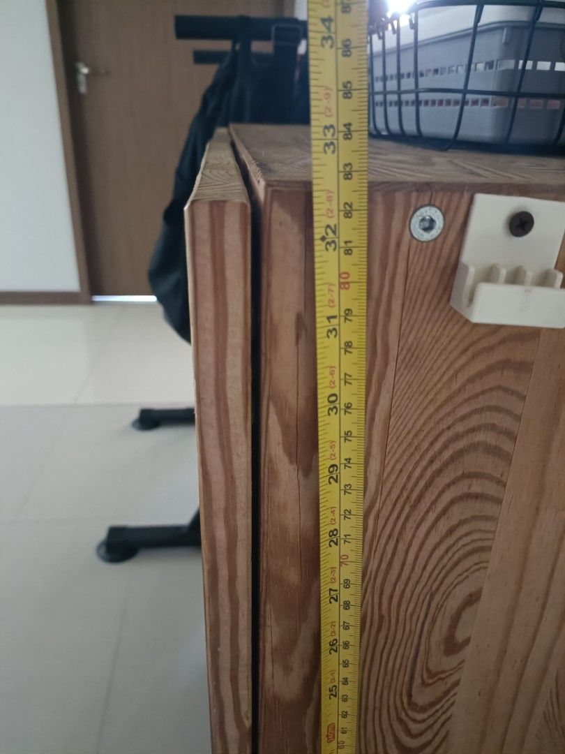 Ikea moveable solid wood cabinet, Furniture & Home Living, Furniture ...