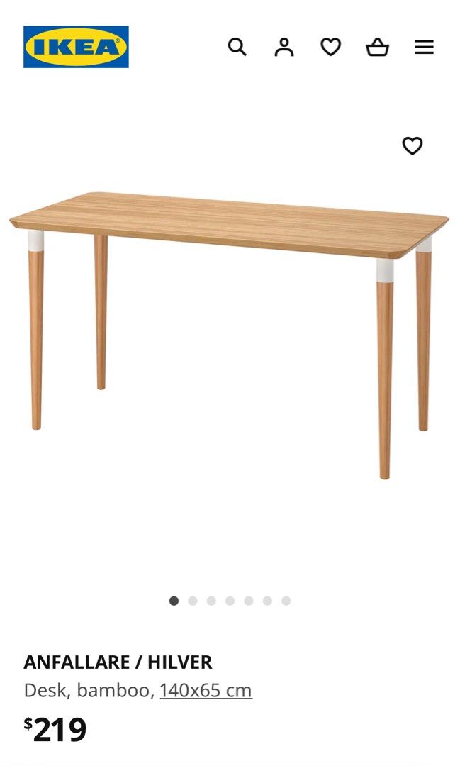 IKEA Table - ANFALLARE / HILVER, Furniture & Home Living, Furniture ...