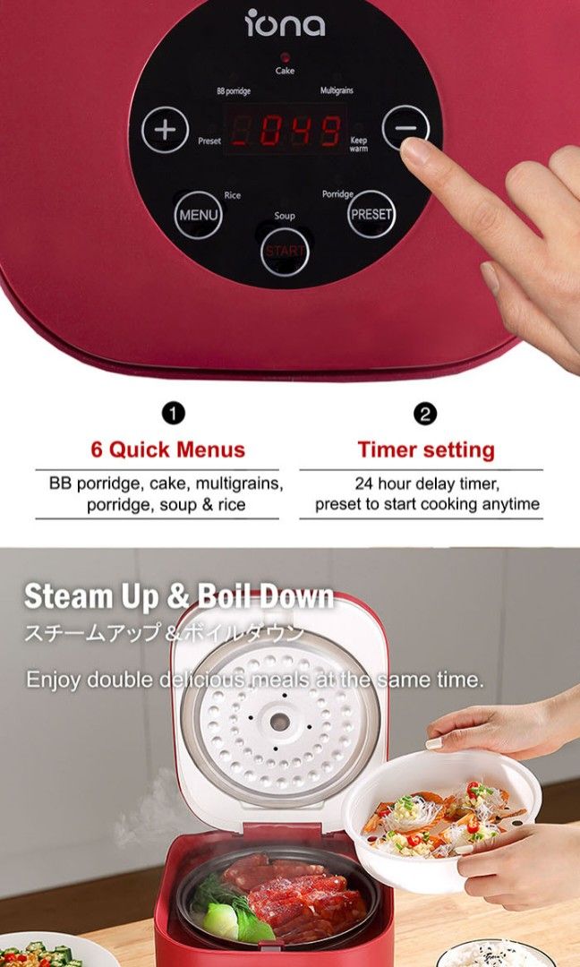IONA 1L Digital Rice Cooker~ Brand NEW!, TV & Home Appliances, Kitchen ...