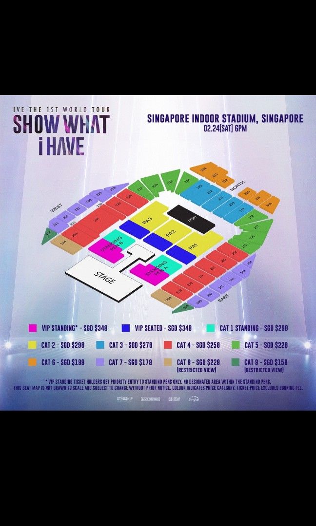 DISCOUNTED BELOW COST!! IVE THE 1ST WORLD TOUR CONCERT CAT 3 Tickets IN SINGAPORE, Tickets ...