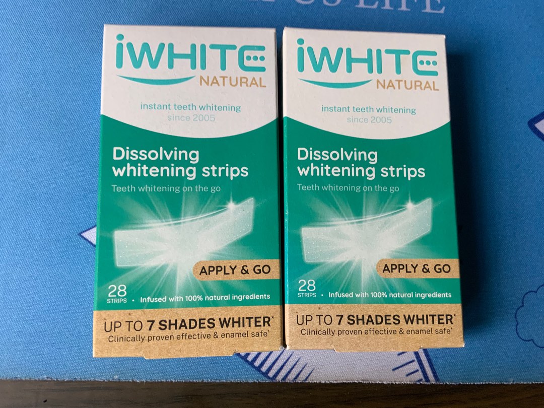 Iwhite natural dissolving whitening strips, Health & Nutrition, Braces ...