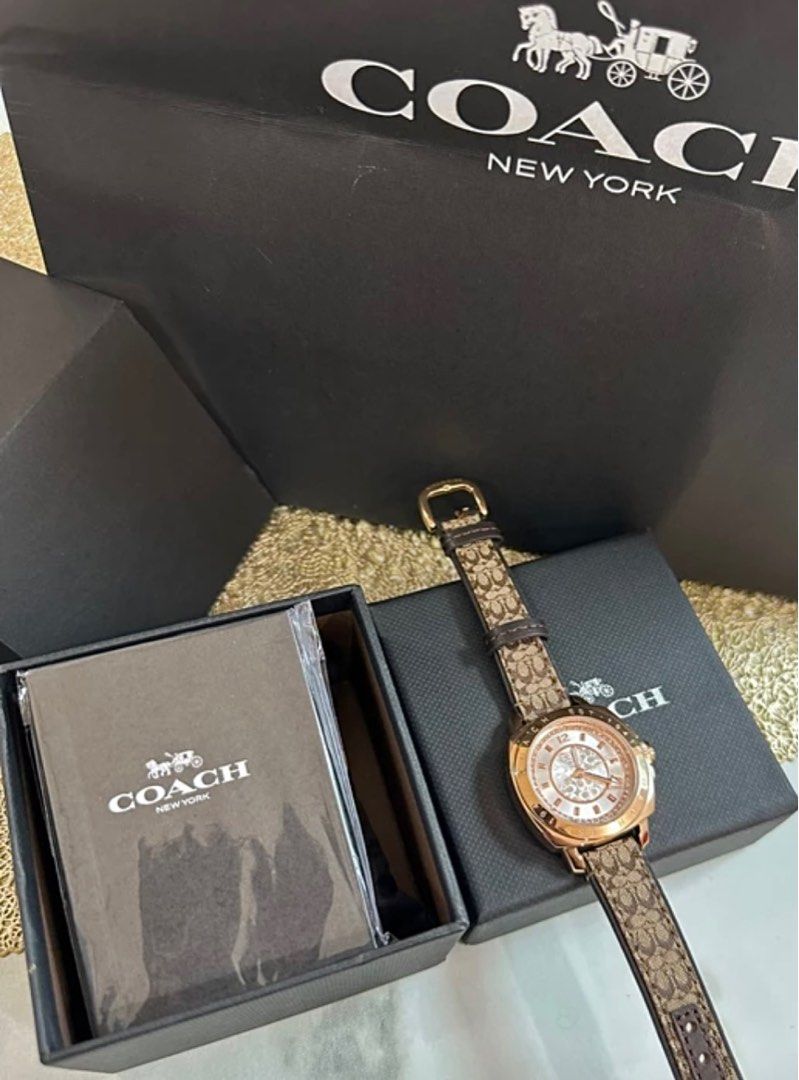 JAM TANGAN COACH LEATHER ORIGINAL, Fesyen Wanita, Jam Tangan di Carousell