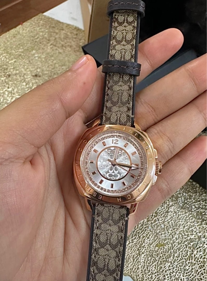 JAM TANGAN COACH LEATHER ORIGINAL, Fesyen Wanita, Jam Tangan di Carousell