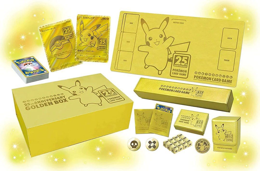 Jap Pokemon 25th Annivesary Golden Box Celebrations | Gold Pikachu ...