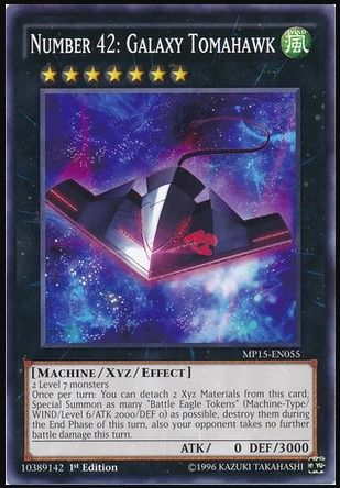 Japanese Yu-Gi-Oh Number 42: Galaxy Tomahawk with 20 random cards ...