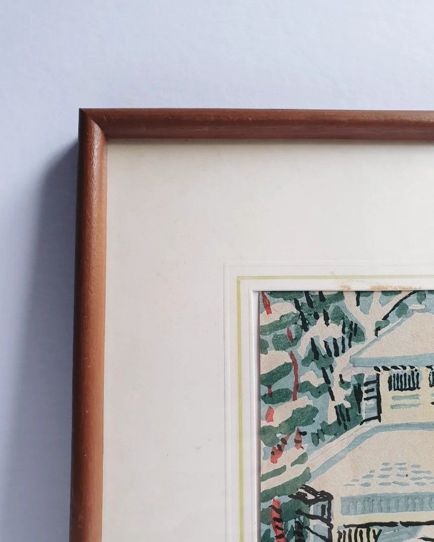 Japanese,Wooden Frame,old post card, Furniture & Home Living, Home ...