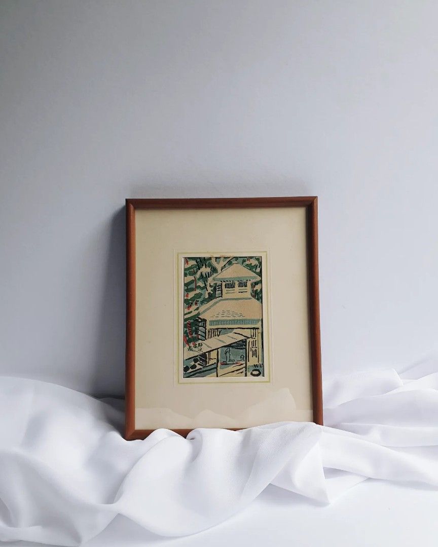 Japanese,Wooden Frame,old post card, Furniture & Home Living, Home ...