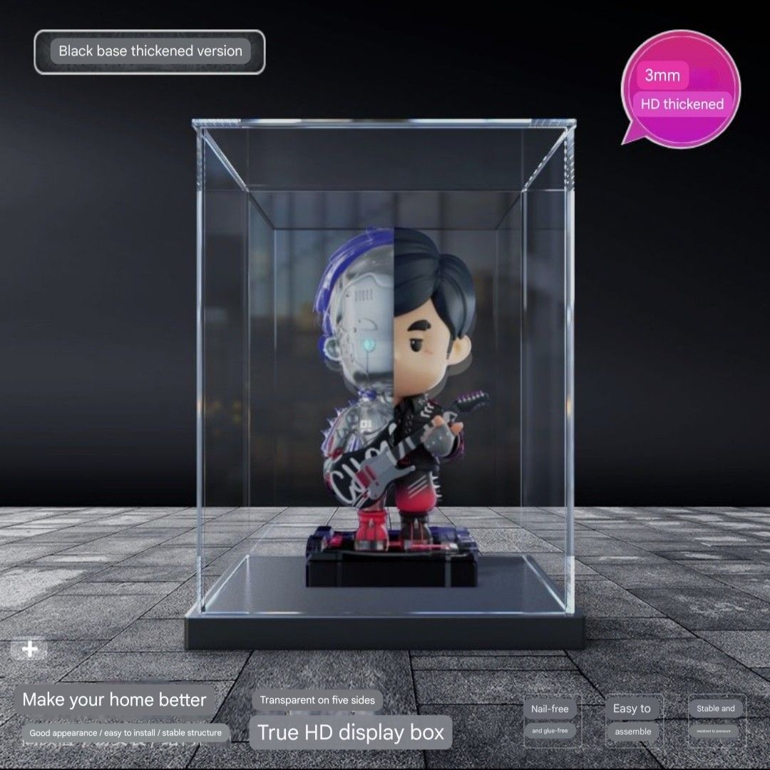 Jay Chou Metaverse Holding Guitar Figure Display in Transparent Box ...