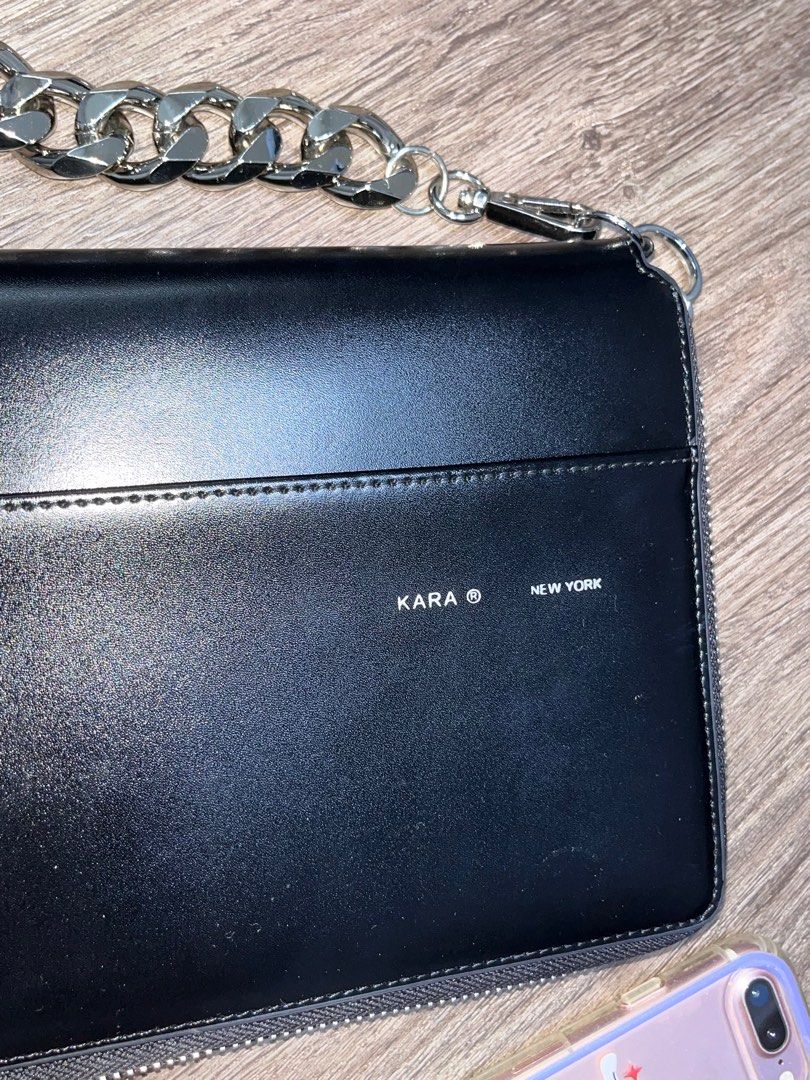 Kara new york large bike wallet/shoulder sling bag chain luxury branded ...