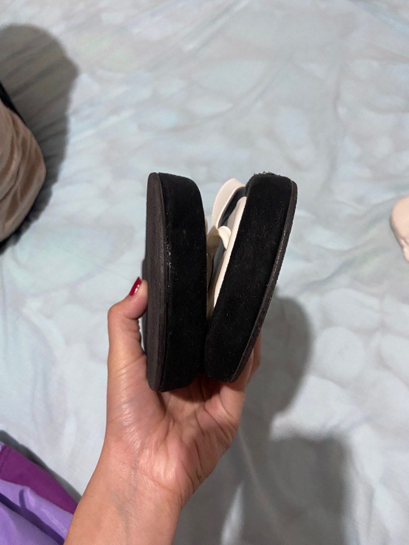 Kees Black/White Thong Platform Sandals, Women's Fashion, Footwear ...