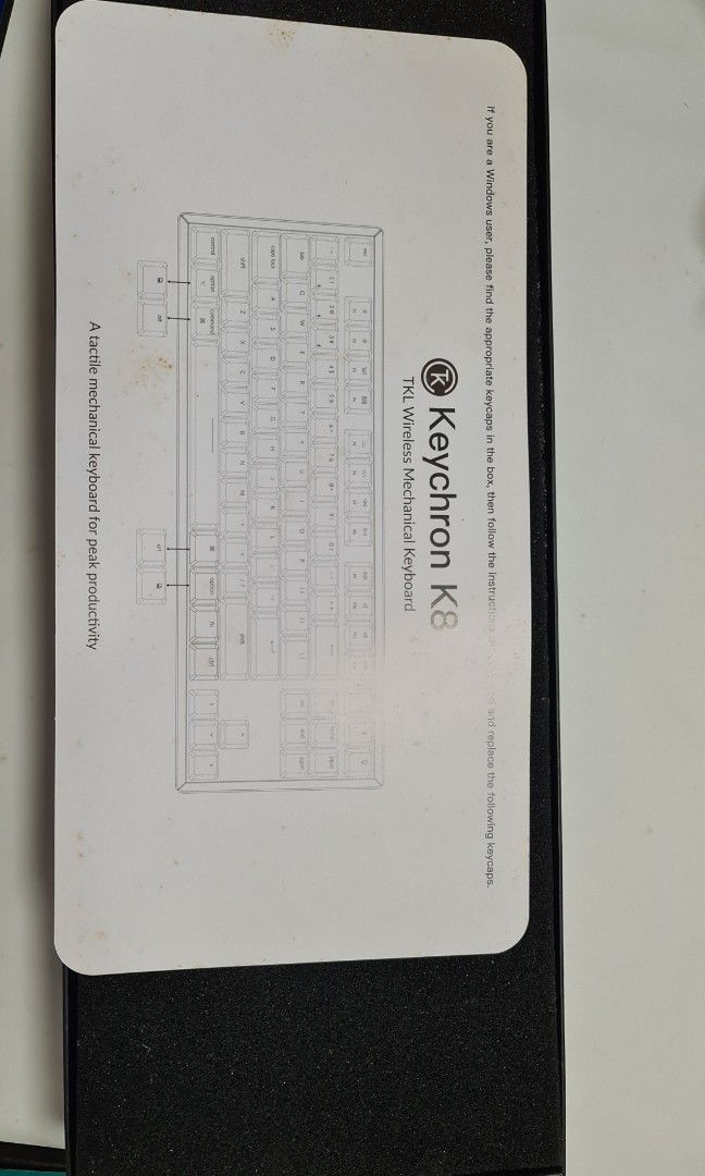 Keychron k8 blue optical switches white light, Computers & Tech, Parts ...
