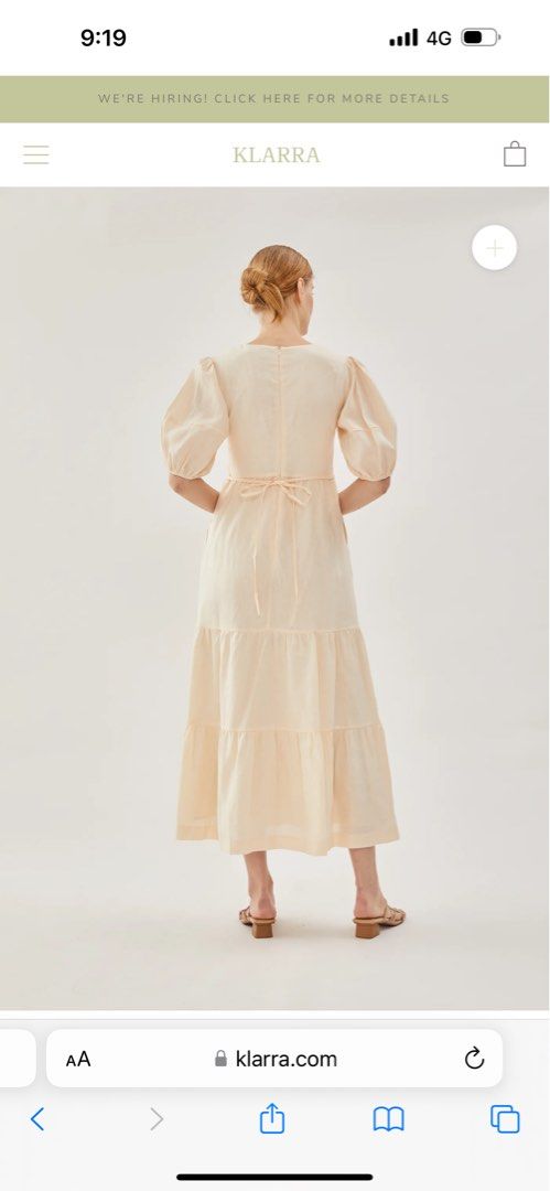 Klarra linen tiered maxi dress, Women's Fashion, Dresses & Sets ...