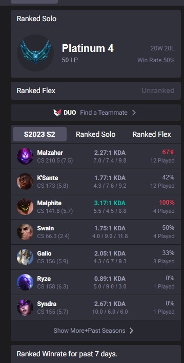 League of legends plat 4 account, Video Gaming, Video Games, Others on ...