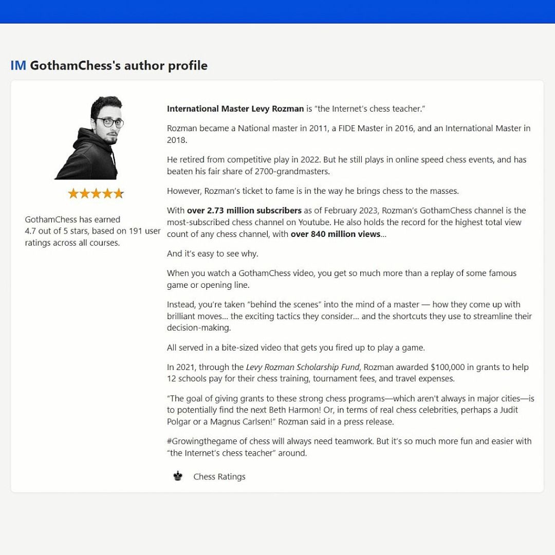 Levy Rozman - The GothamChess 1. e4 Repertoire [Video Course - Lifetime ...