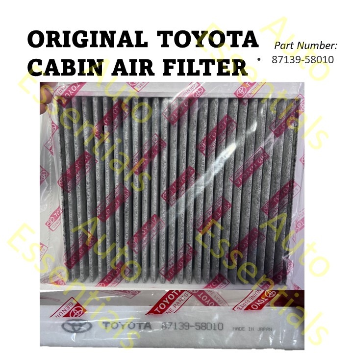 (Local SG Stock) Original Toyota 87139-58010 Charcoal Cabin Air Aircon ...
