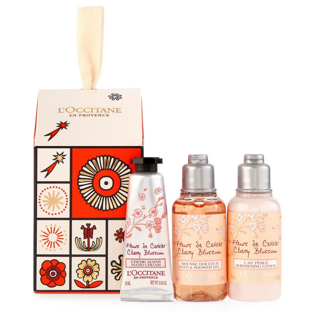 L'Occitane Cherry Blossom Holiday Ornament Beauty Gift Set, Beauty ...