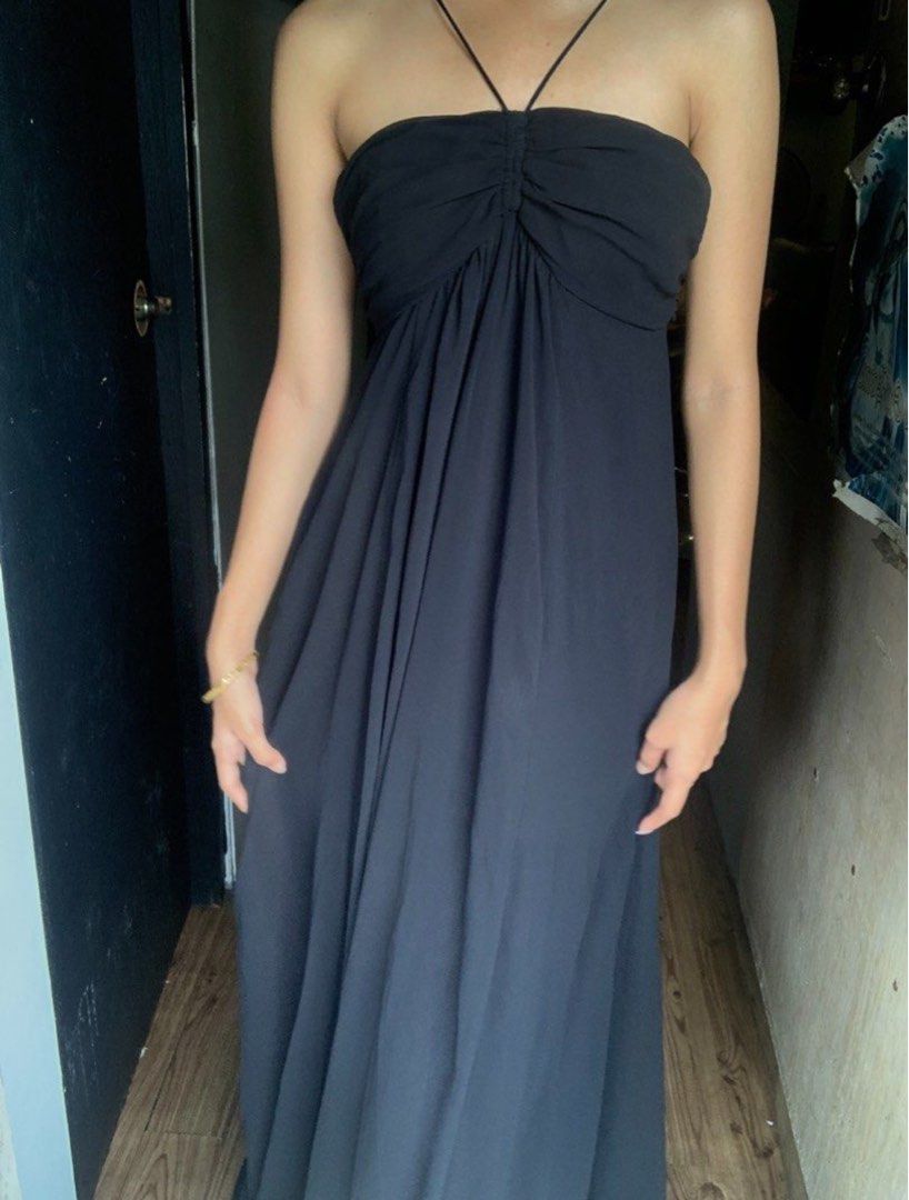 Long Backless Dress// Long Black Dress//Zara Dress//Pre Debut Dress ...