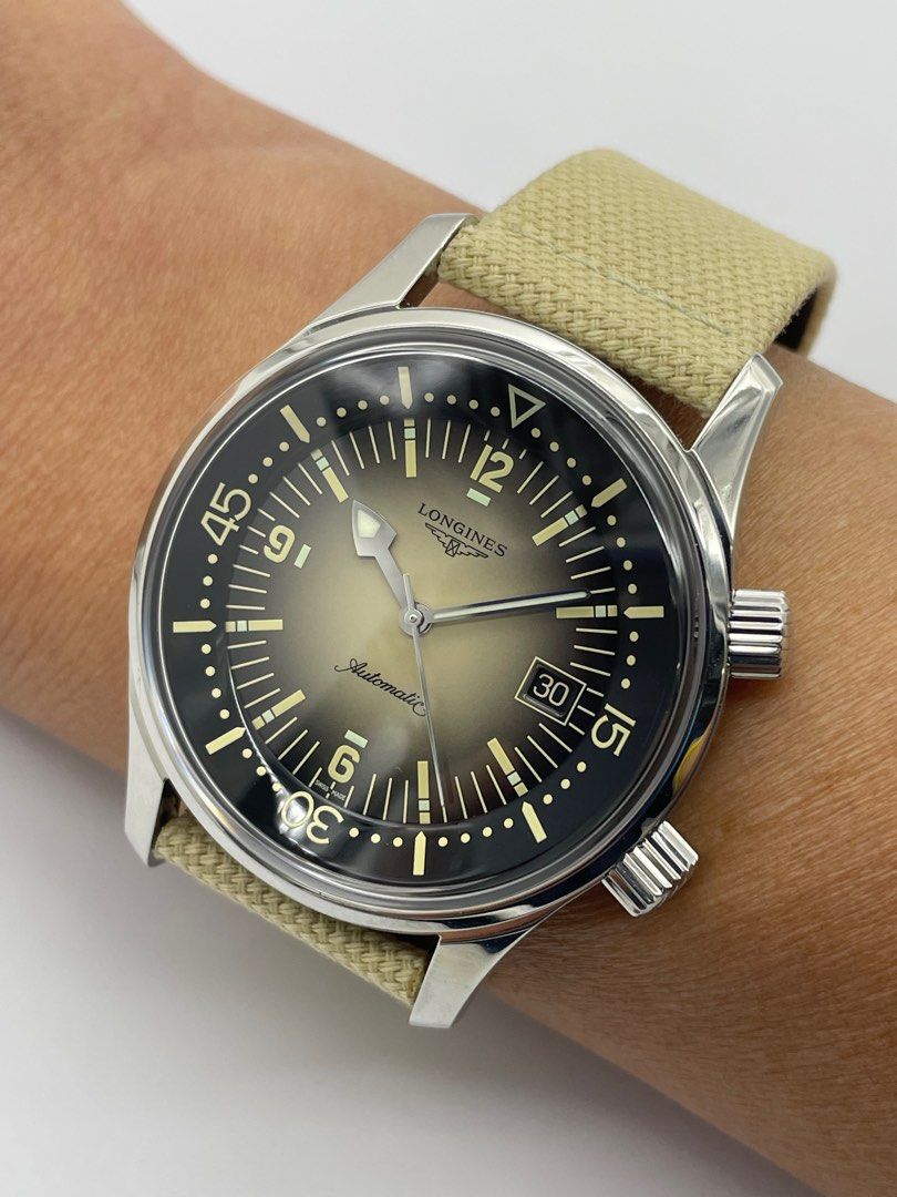 Longines Legend Diver 42mm Automatic Watch L3.774.4, Men's Fashion ...