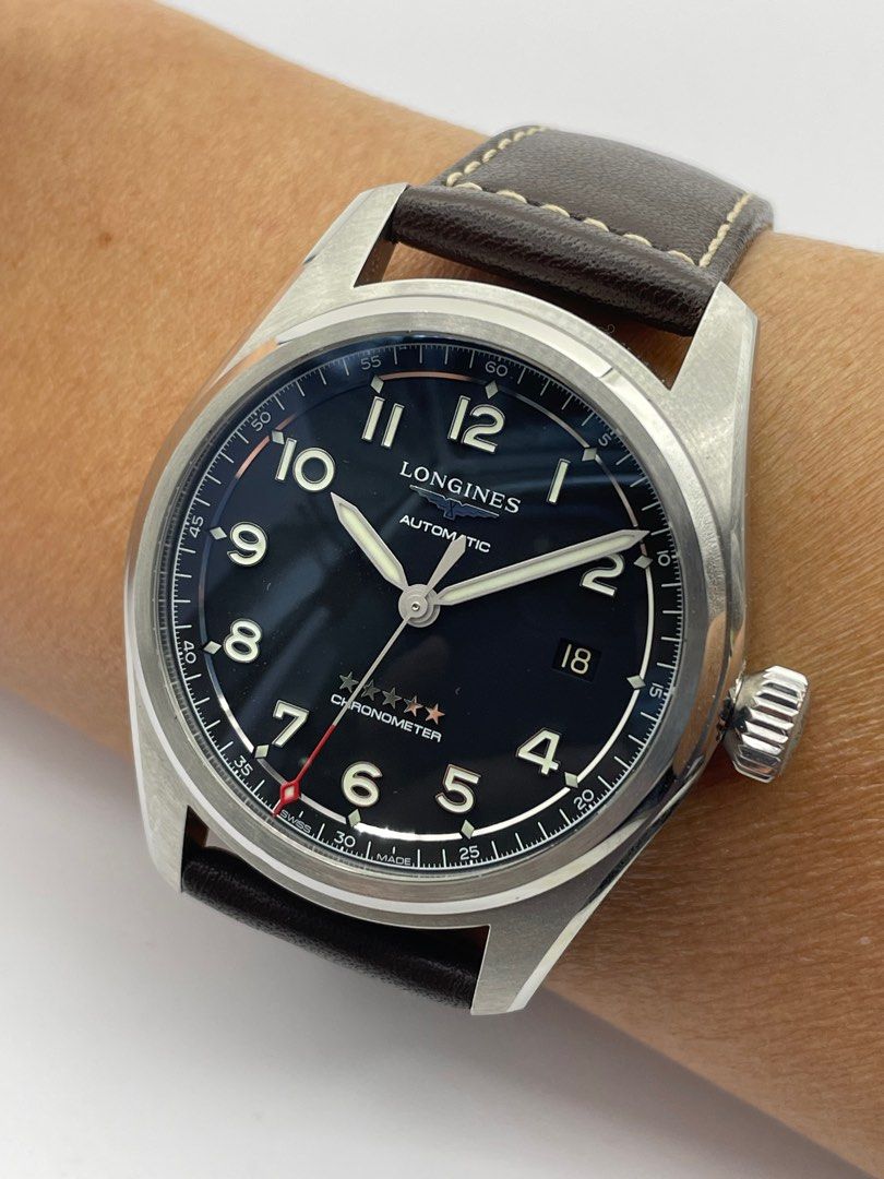 Longines Spirit 40mm Automatic Black Dial Watch L3.810.4.53.0, Men's ...