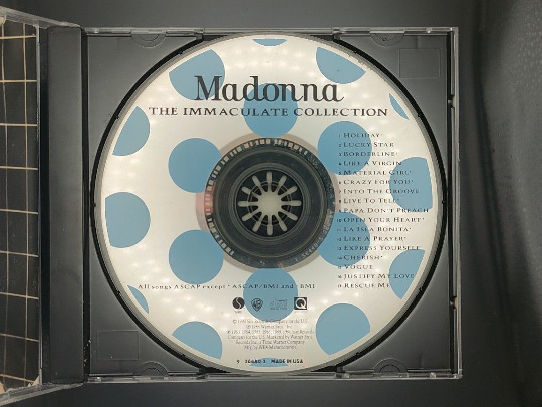 Madonna The Immaculate Collection CD, Hobbies & Toys, Music & Media ...