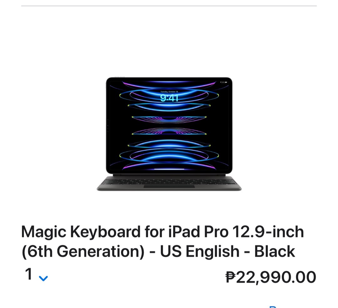 magic keyboard for ipad pro 12.9 (6gen), Mobile Phones & Gadgets, Mobile & Gadget Accessories ...