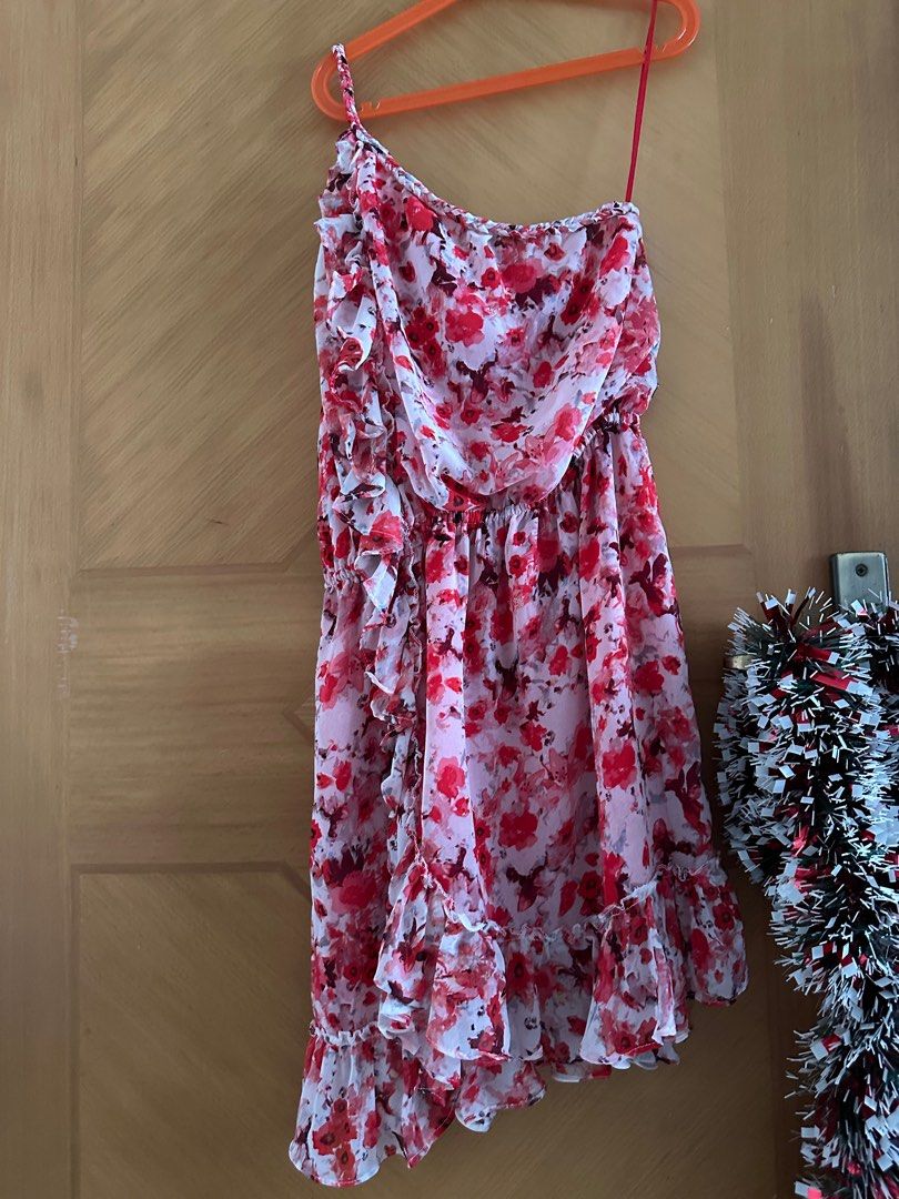 Mango Floral Red Dress, Women's Fashion, Dresses & Sets, Dresses on ...