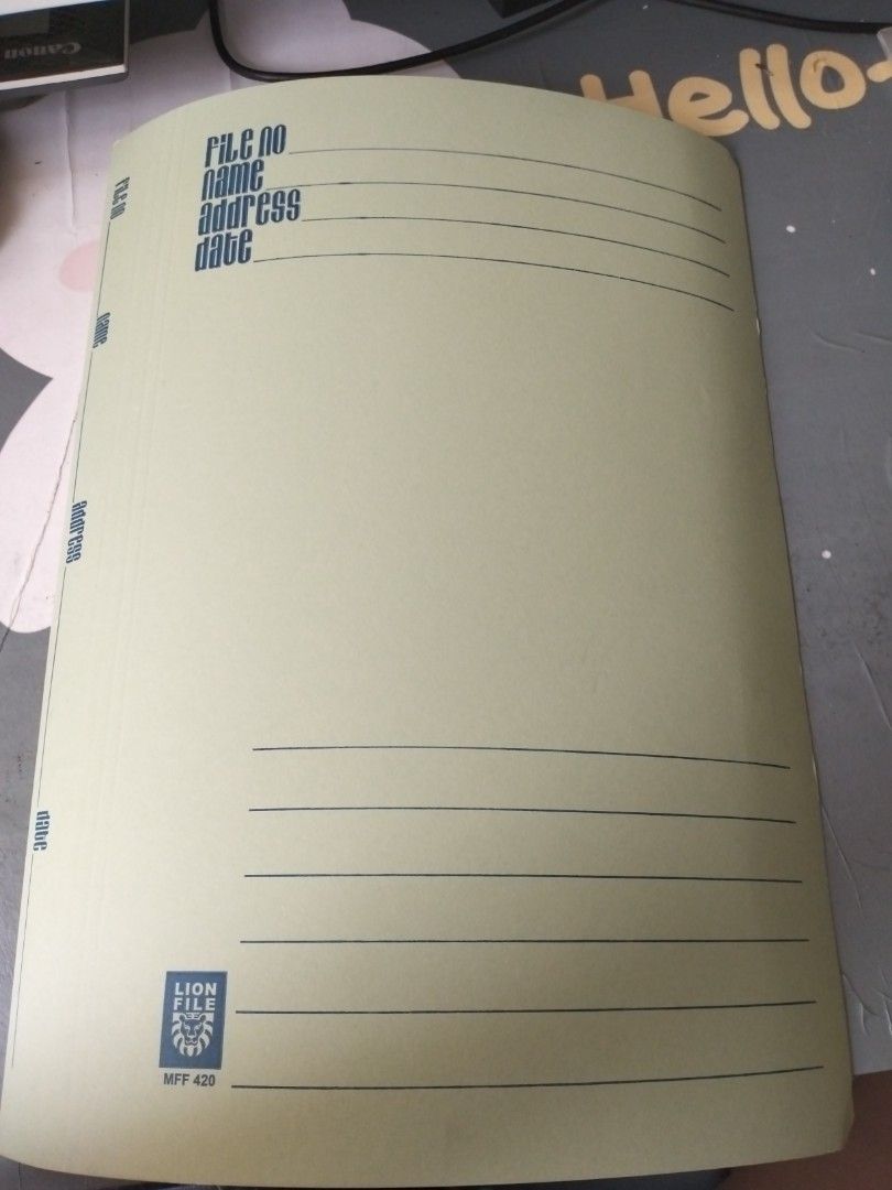 Manila flat paper file MFF420 green colour, Hobbies & Toys, Stationery ...