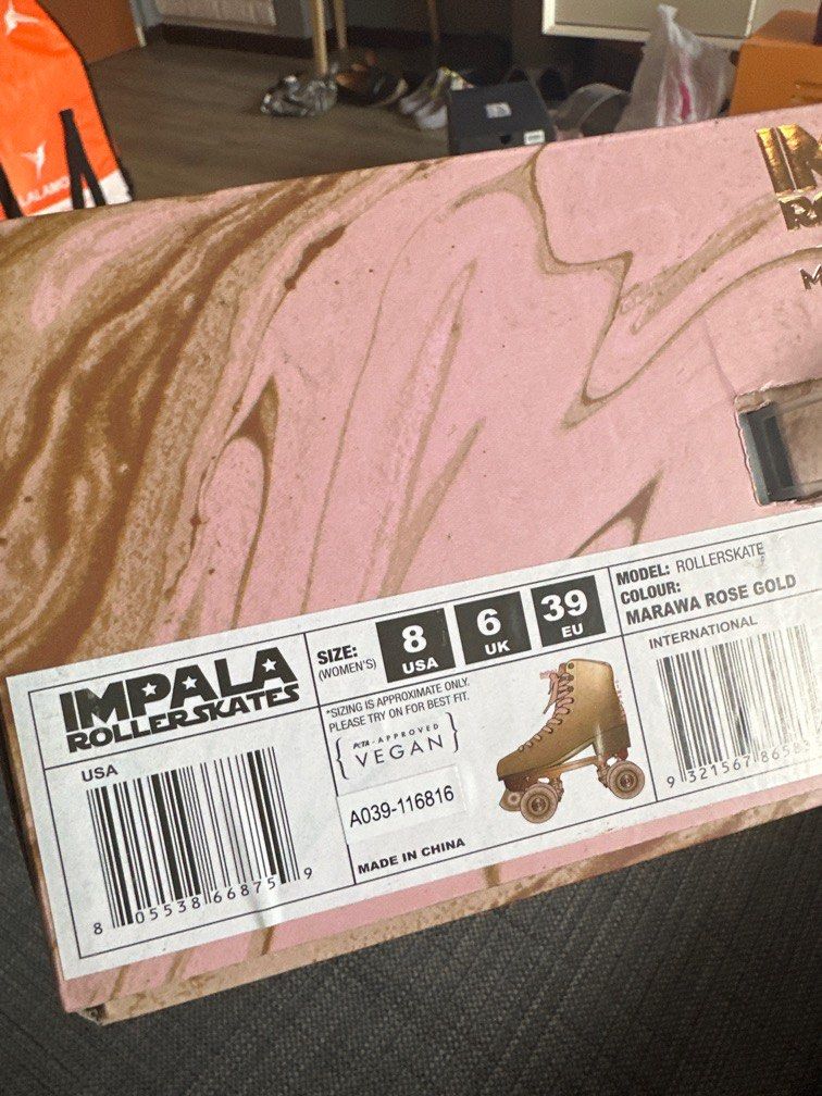 Marawa Rose Gold Impala Roller Skate, Women's Fashion, Activewear on ...