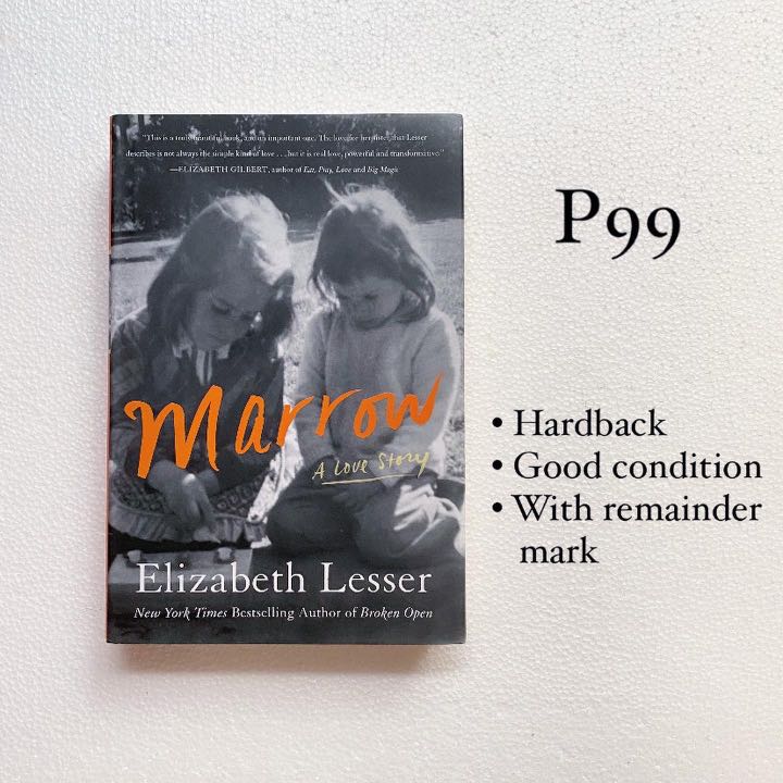Marrow by Elizabeth Lesser, Hobbies & Toys, Books & Magazines, Fiction ...