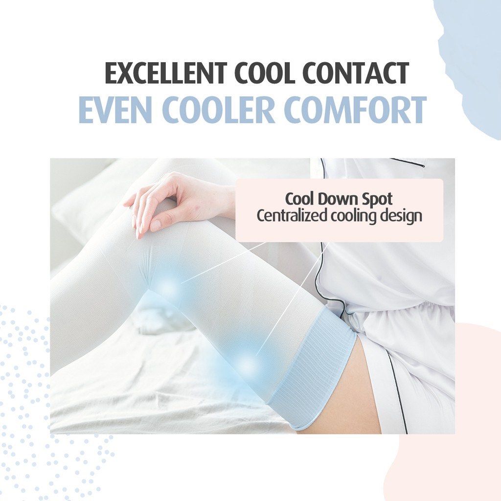 MediQtto For Sleep, Cooling Compression Socks, Full Leg, Women's ...