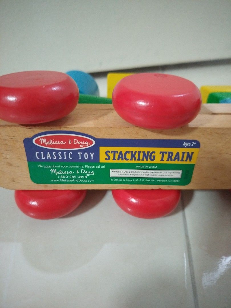Melissa & Doug Stacking Train Blocks, Hobbies & Toys, Toys & Games on ...