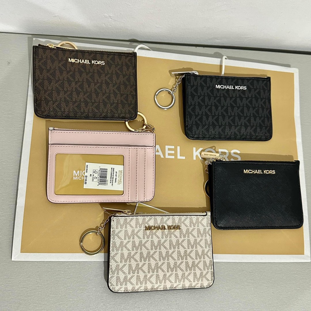 MK Card Holder With Key Ring, Luxury, Bags & Wallets on Carousell