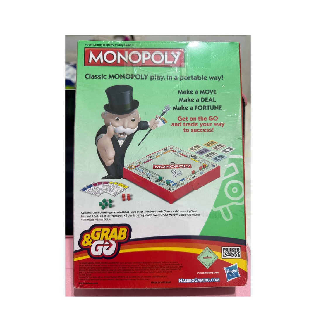 Monopoly Grab and go Portable 2-player Game, Hobbies & Toys, Toys ...