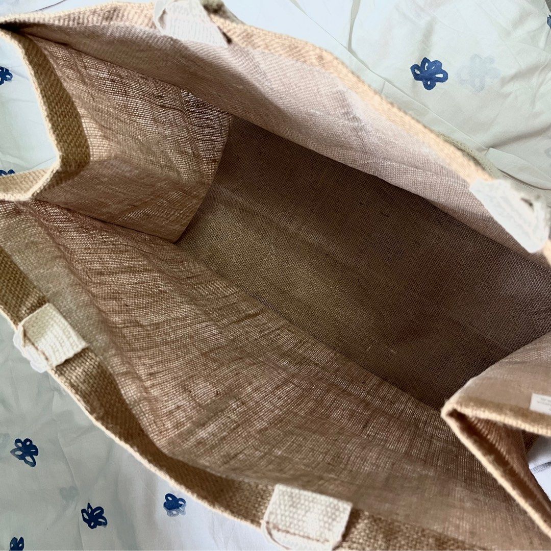 muji A3 straw beach bag, Women's Fashion, Bags & Wallets, Beach Bags on ...