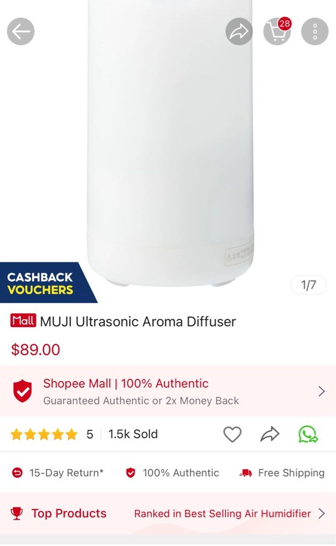 Muji aroma diffuser, Furniture & Home Living, Home Fragrance on Carousell